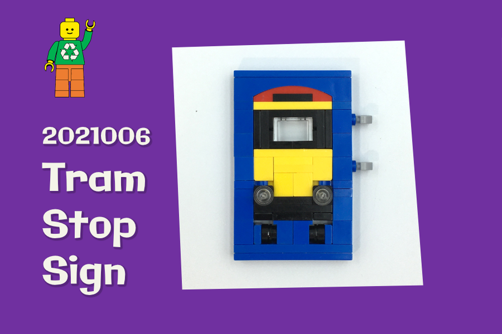LEGO MOC Tram Stop Sign by Sleeps with LEGO | Rebrickable - Build with LEGO