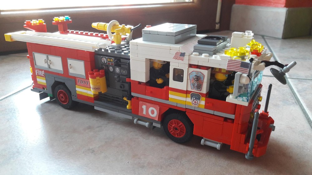 Lego Moc Fire Engine By Ac16 Rebrickable Build With Lego