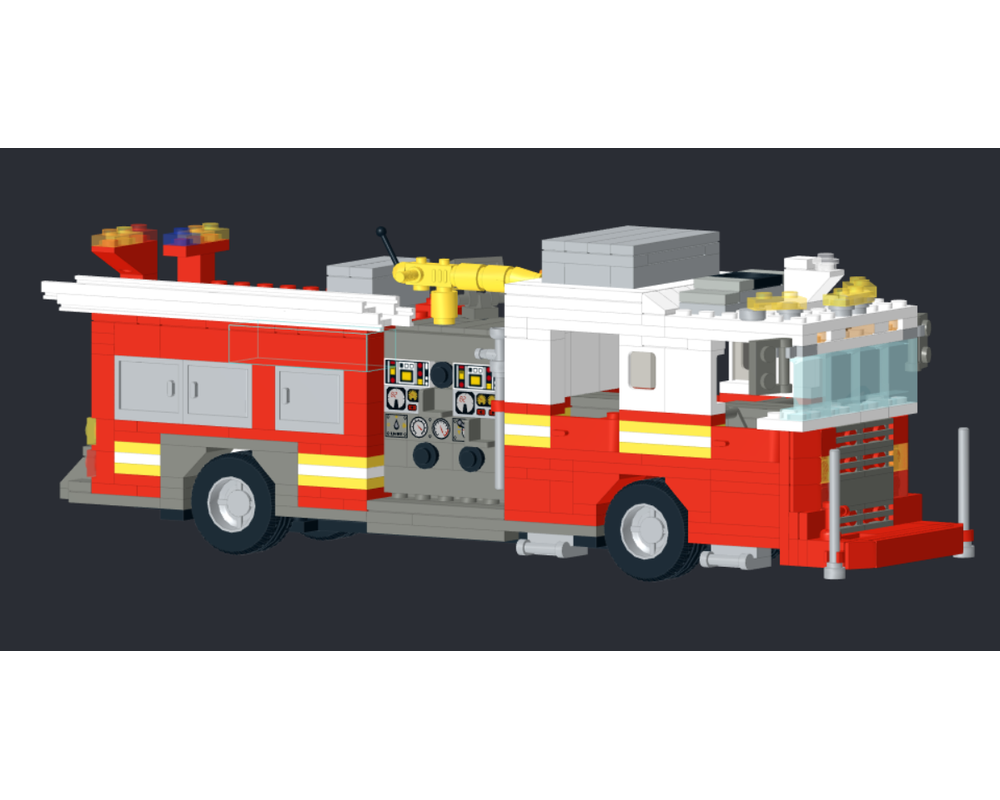 LEGO MOC Fire engine by AC16 | Rebrickable - Build with LEGO