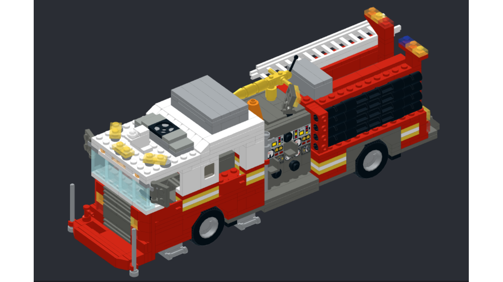 LEGO MOC Fire engine by AC16 | Rebrickable - Build with LEGO