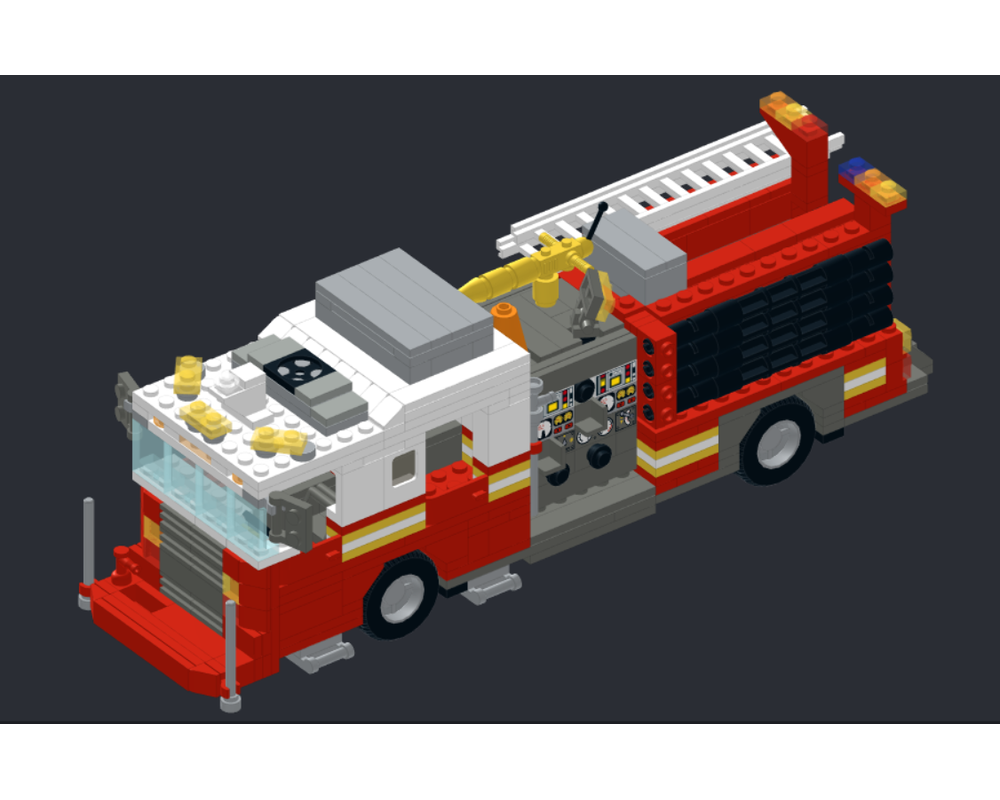 LEGO MOC Fire engine by AC16 | Rebrickable - Build with LEGO