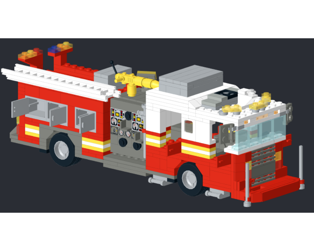 LEGO MOC Fire engine by AC16 | Rebrickable - Build with LEGO