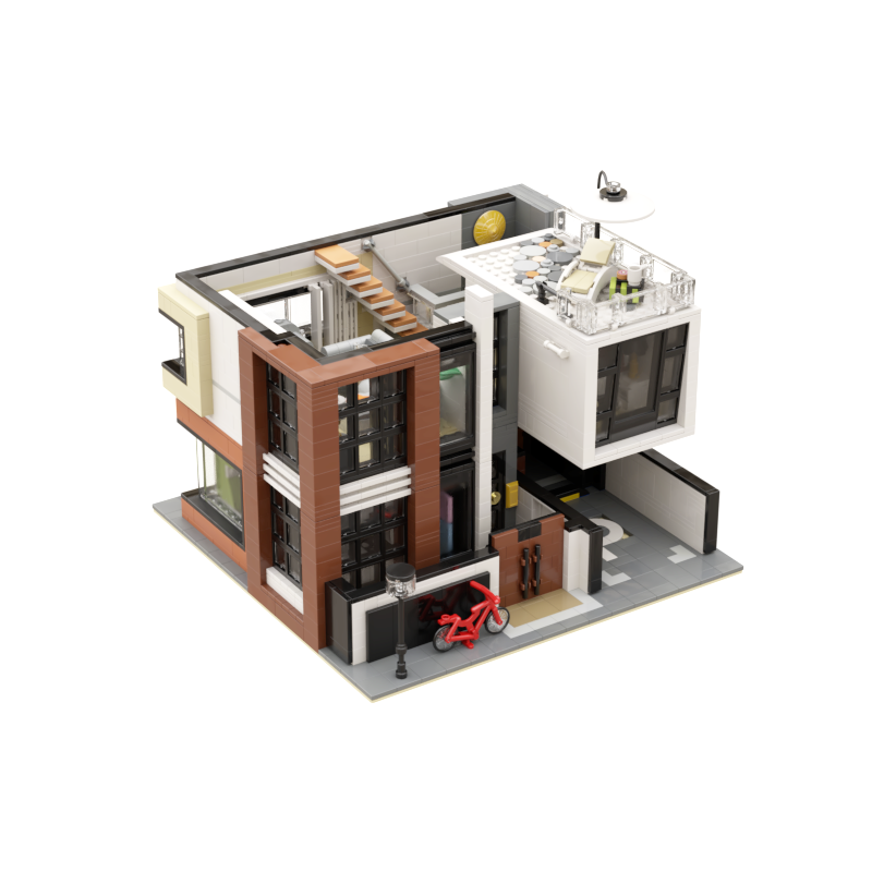 LEGO MOC-87366 'CUBE' Villa modular by ohsojang | Rebrickable - Build ...