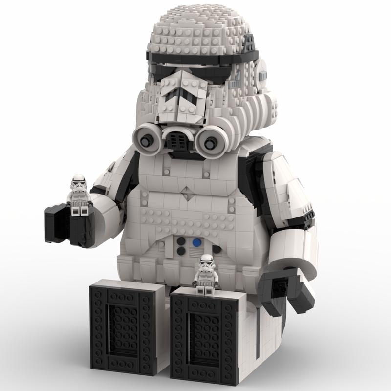 Lego Moc Storm Trooper Mega Figure Fits Official Lego Helmet By Albo