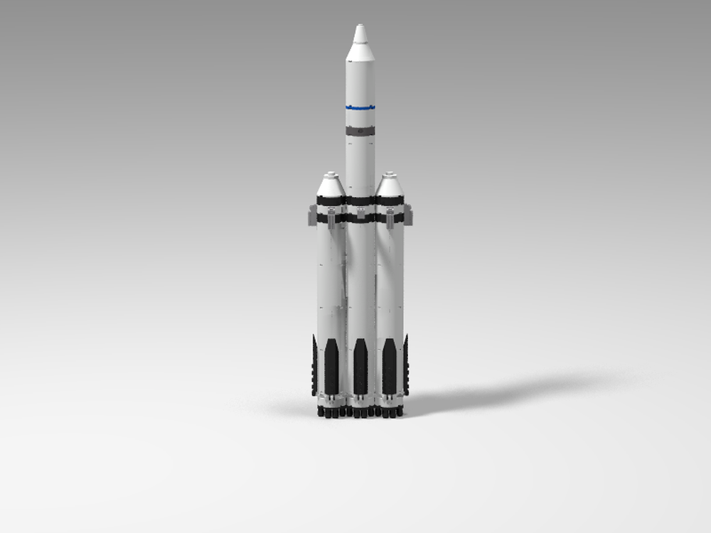 Lego Moc Reusable Heavy Lift Launch Vehicle By Space Men Rebrickable