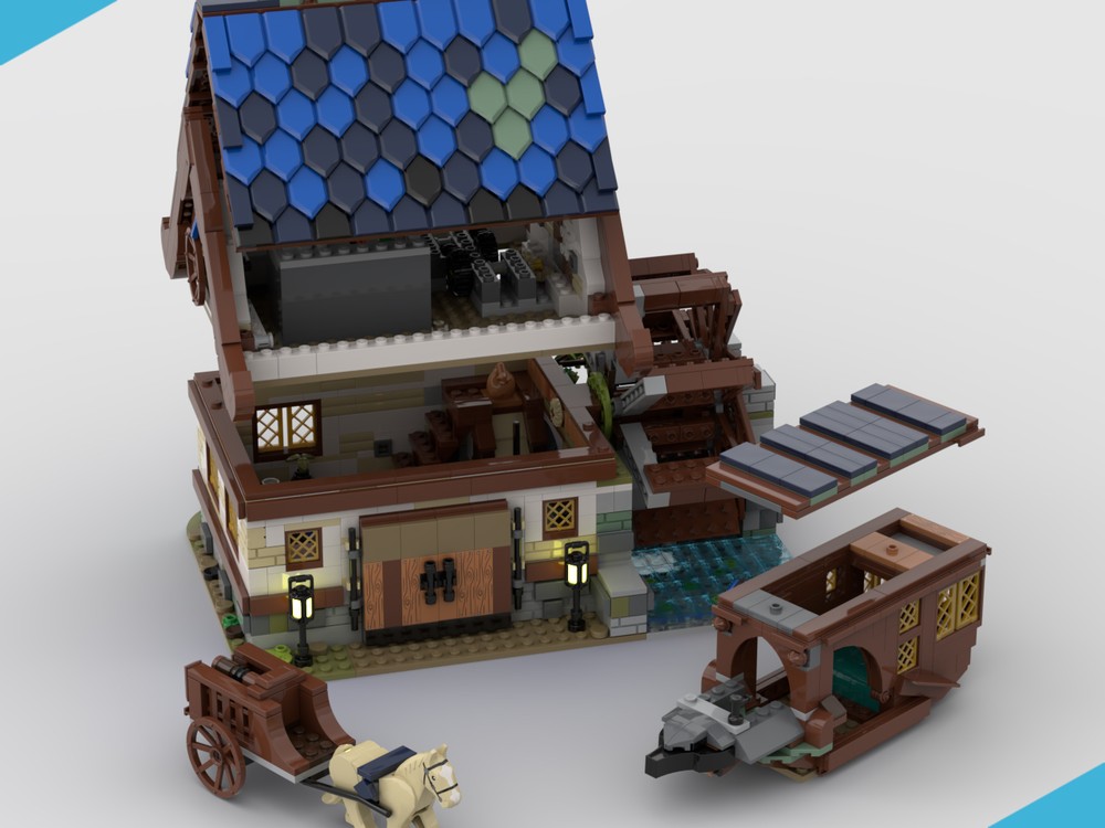 LEGO MOC Medieval Watermill by DrMattBricks | Rebrickable - Build with LEGO