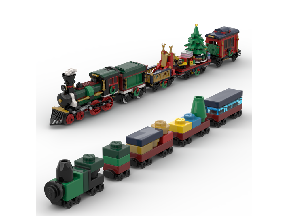 LEGO MOC Micro Winter Holiday Train by ruudcreateslego | Rebrickable ...
