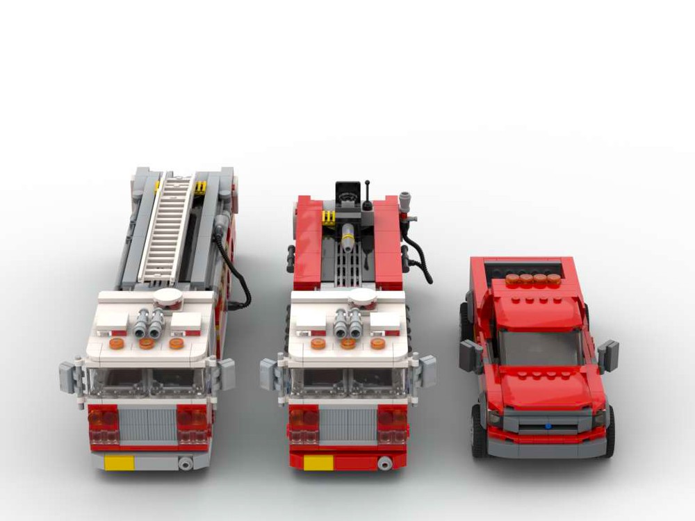 LEGO MOC Lego Fire Department - Set of Three Vehicles - 8 Stud Speed ...
