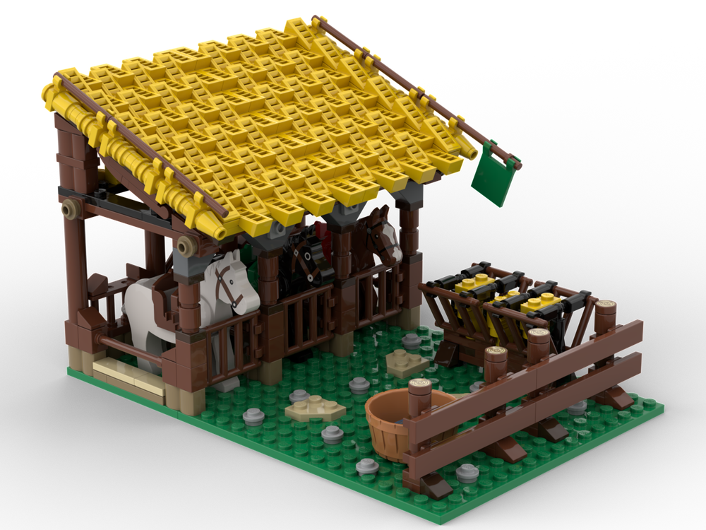 LEGO MOC Medieval stables by Huebre | Rebrickable - Build with LEGO