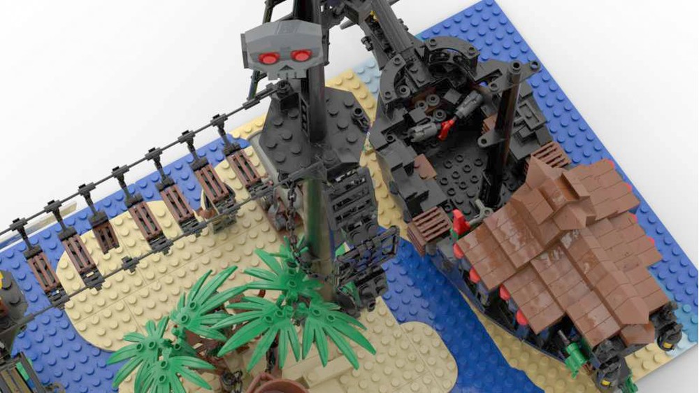 LEGO MOC Stay away island Part III - ship berth with repair tower by ...