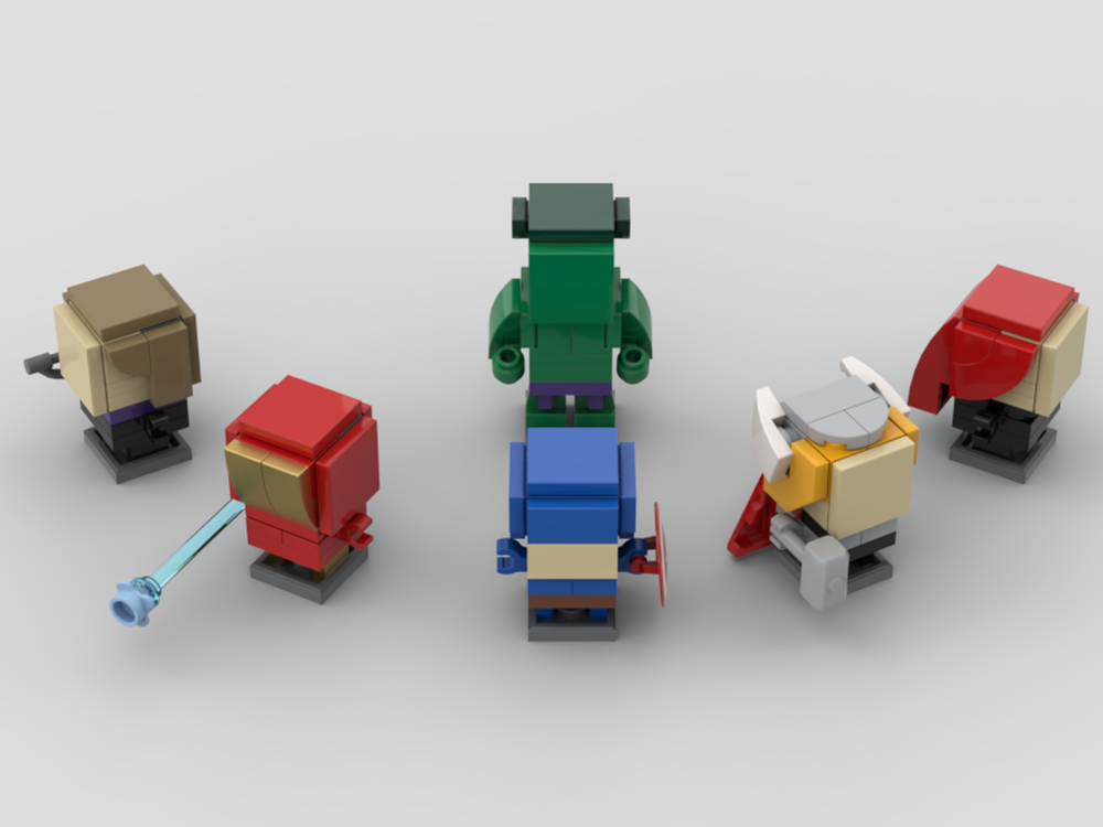 Lego Moc Mini Brickheadz Avengers By Thierry Rebrickable Build