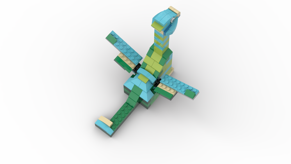 LEGO MOC 10698 Azure Green Dragon by Lenarex | Rebrickable - Build with ...