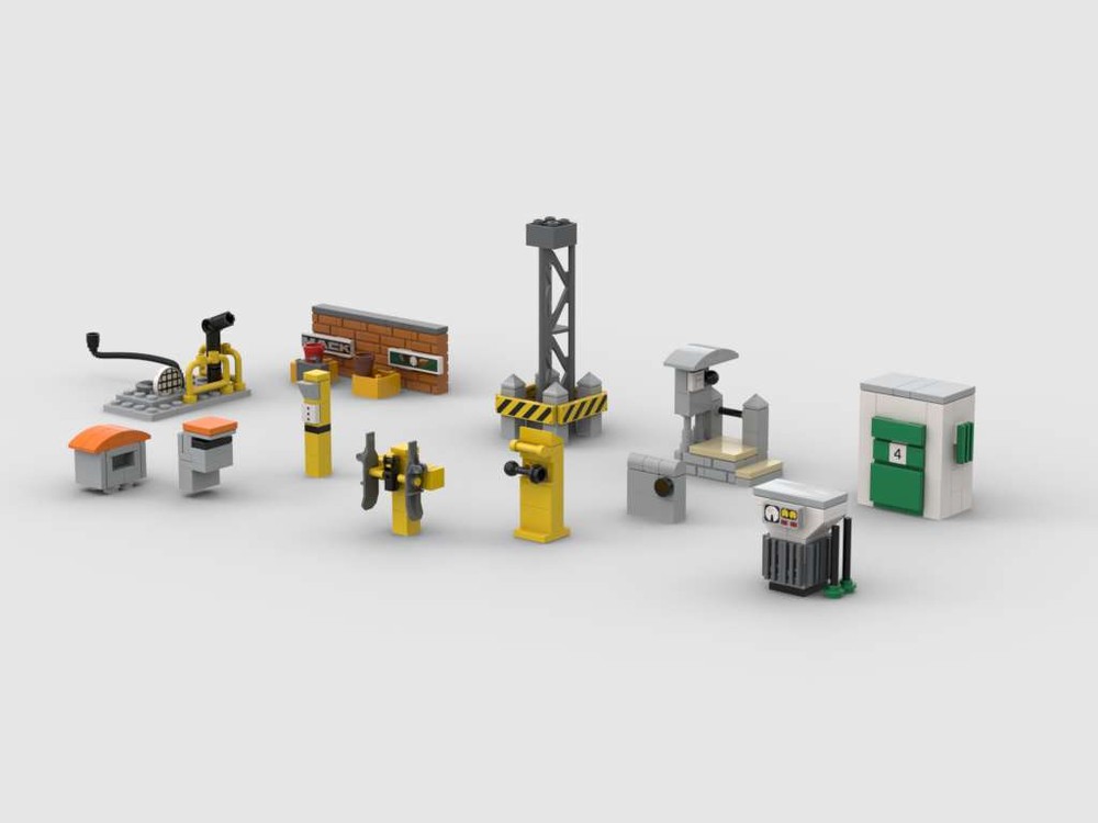 LEGO MOC Bahnbauten Bahnbetriebswerk und Bahnhof / Railway buildings at ...