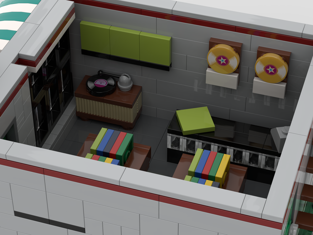 LEGO MOC Old Town Record Store by Turtle Time Bricks | Rebrickable ...