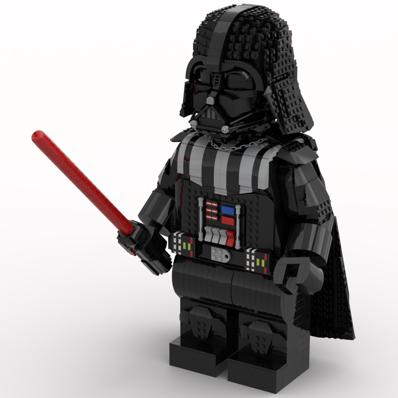 LEGO MOC Darth Vader Mega Figure (fits official Lego Helmet) by Albo.Lego | Rebrickable - Build ...