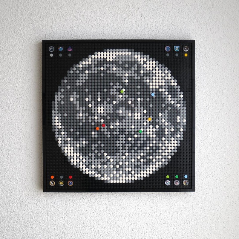 LEGO MOC Apollo Program Moon Landing Sites – Mosaic by lunabricks ...