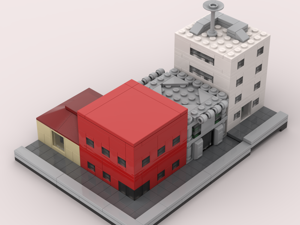 Lego Moc Mini City By Makary Rebrickable Build With Lego