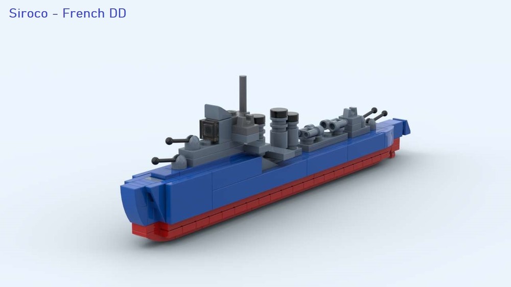 LEGO MOC Siroco - French destroyer in miniscale by SN Bricks Design ...
