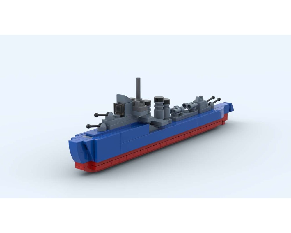 LEGO MOC Siroco - French destroyer in miniscale by SN Bricks Design ...
