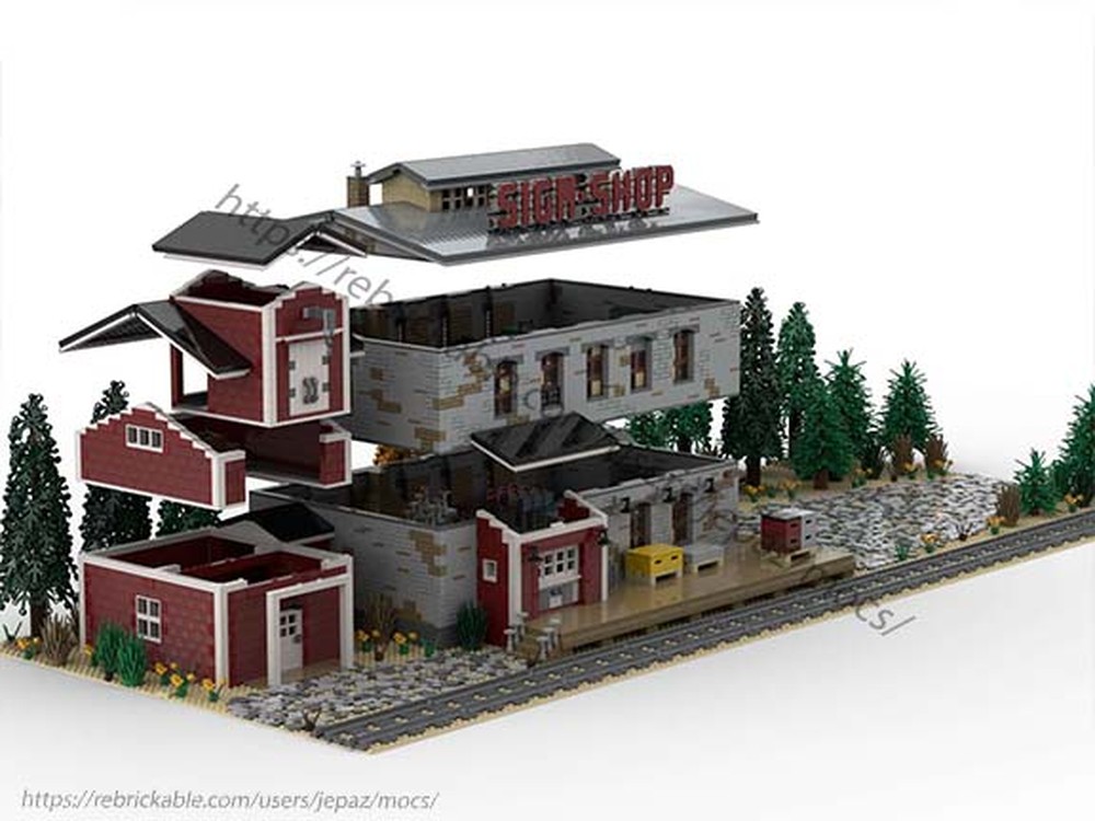 LEGO MOC Sign Shop by jepaz | Rebrickable - Build with LEGO