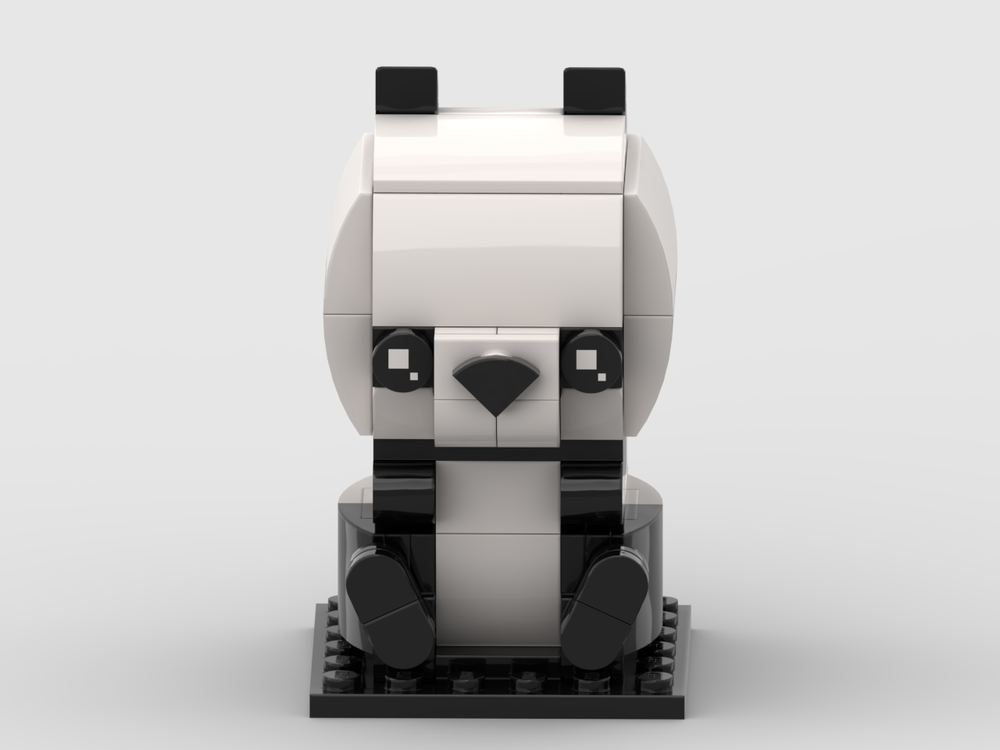 LEGO MOC Panda by Hiddenface | Rebrickable - Build with LEGO