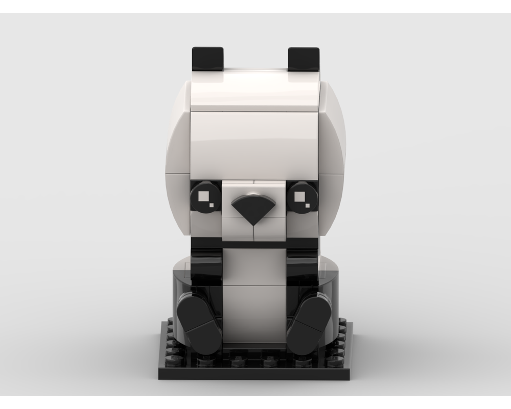 LEGO MOC Panda by Hiddenface | Rebrickable - Build with LEGO