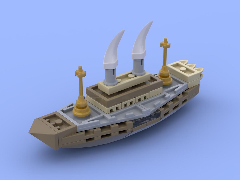 Lego Moc Mini Steam Liner By Aquir Rebrickable Build With Lego