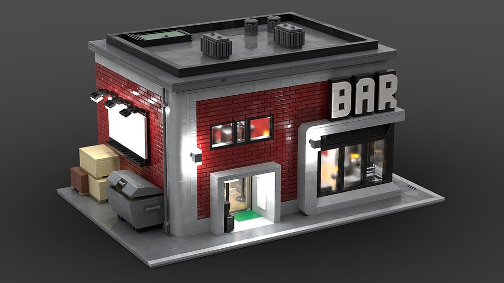 LEGO MOC Modern Bar Modular Building by www.bricks-on-rails.de ...