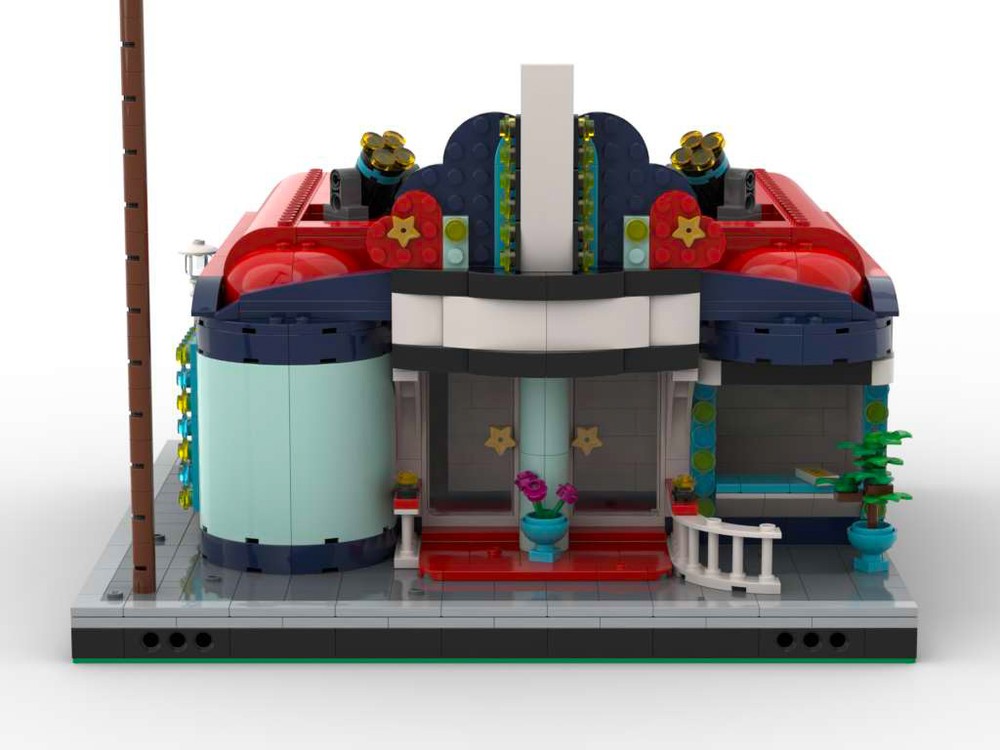 LEGO MOC Corner Movie Theater by IBrickedItUp | Rebrickable - Build ...