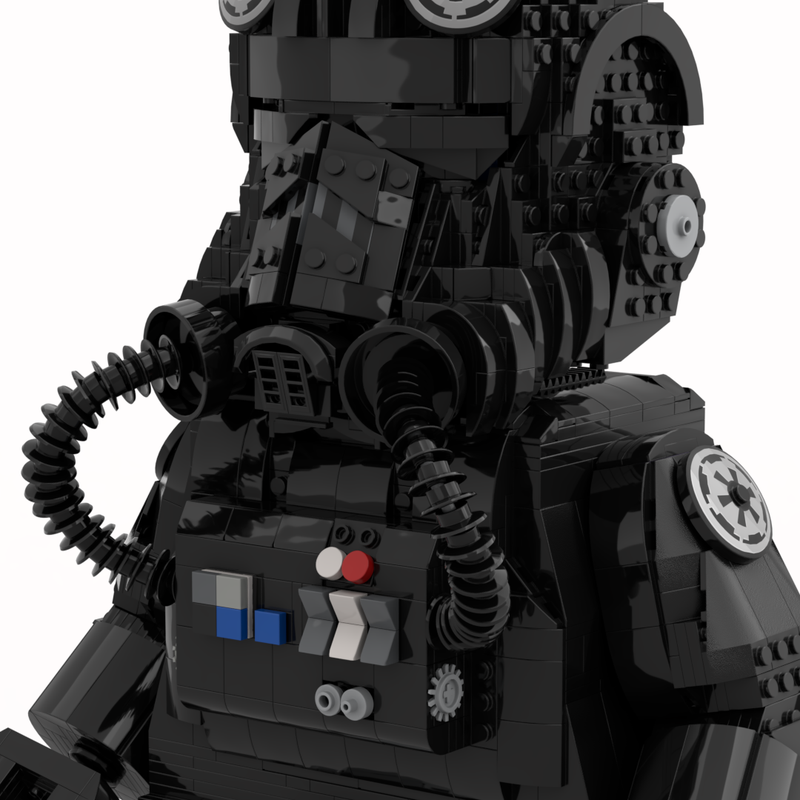 LEGO MOC Tie Fighter Pilot Mega Figure (fits official Lego Helmet) by ...