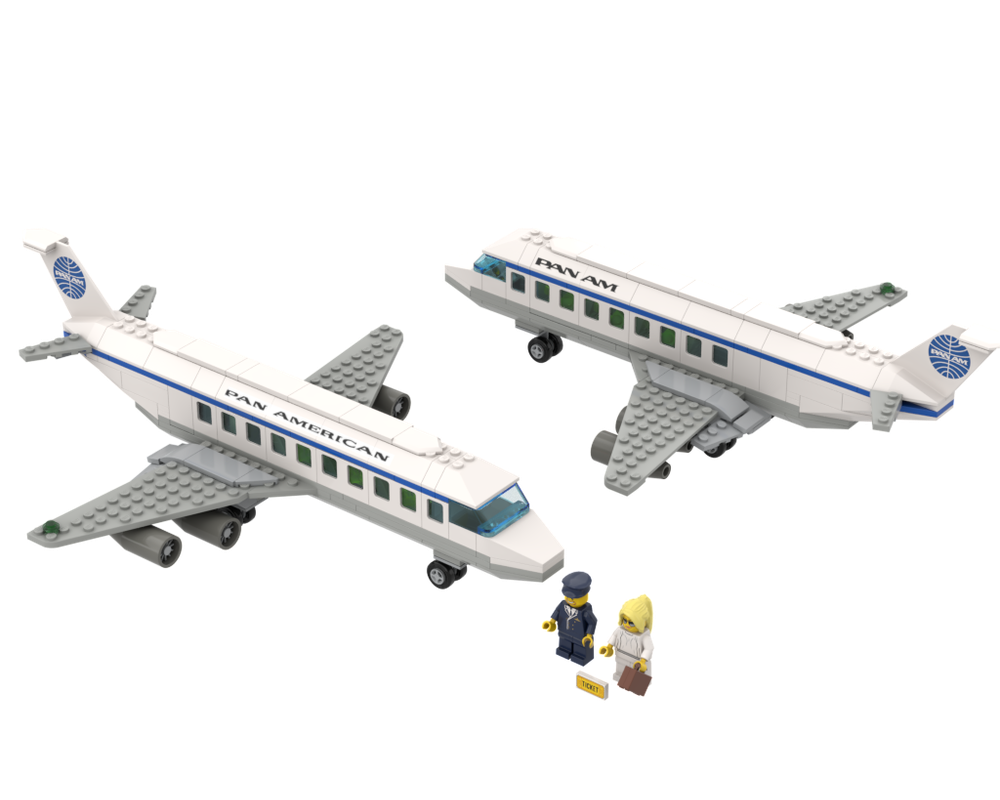 LEGO MOC 1980's Style Pan Am B707 Passenger Jet Airplane by Brick ...