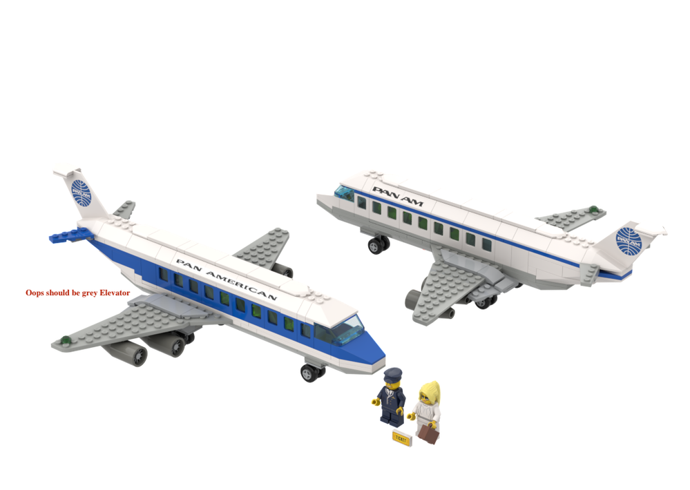 LEGO MOC 1980's Style Pan Am B707 Passenger Jet Airplane by Brick ...