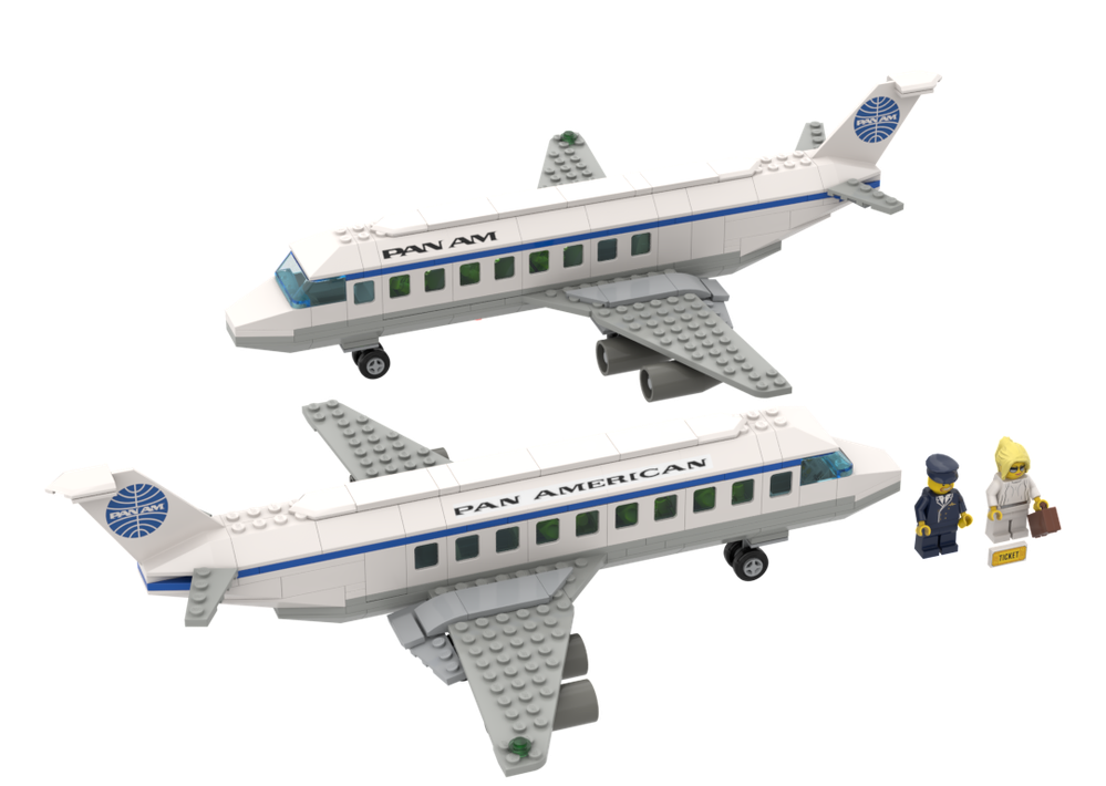 LEGO MOC 1980's Style Pan Am B707 Passenger Jet Airplane by Brick ...