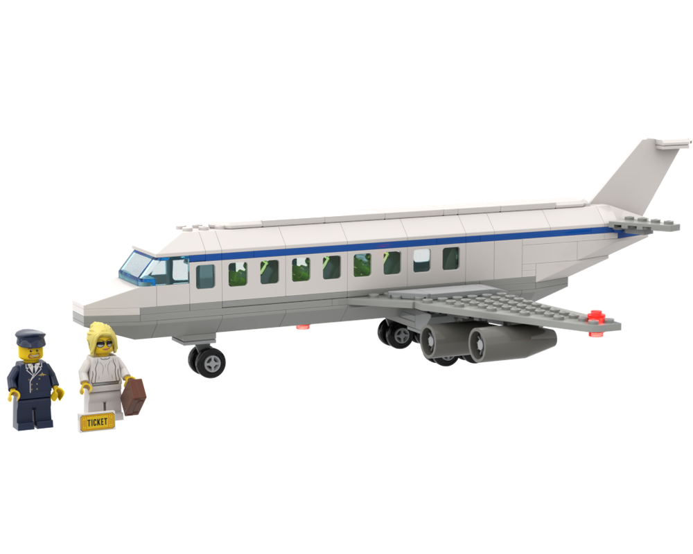 LEGO MOC 1980's Style Pan Am B707 Passenger Jet Airplane by Brick ...