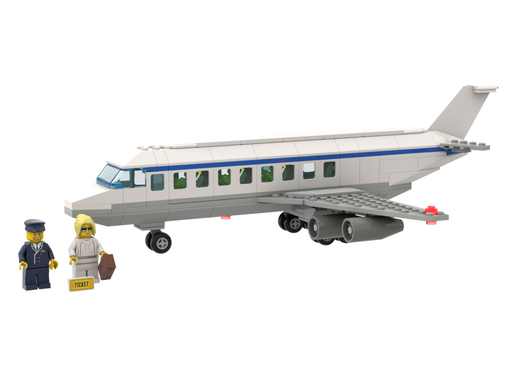 LEGO MOC 1980's Style Pan Am B707 Passenger Jet Airplane by Brick ...