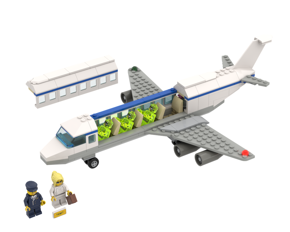 LEGO MOC 1980's Style Pan Am B707 Passenger Jet Airplane by Brick ...