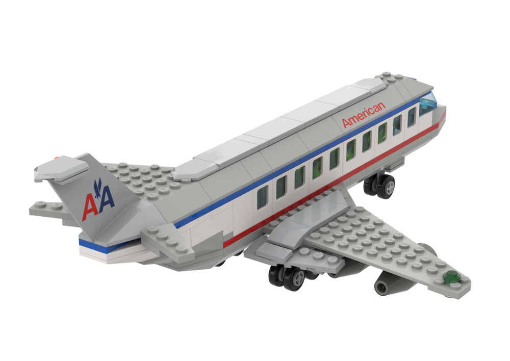 LEGO MOC 1980's Style - American B707 Passenger Jet Airplane by Brick ...