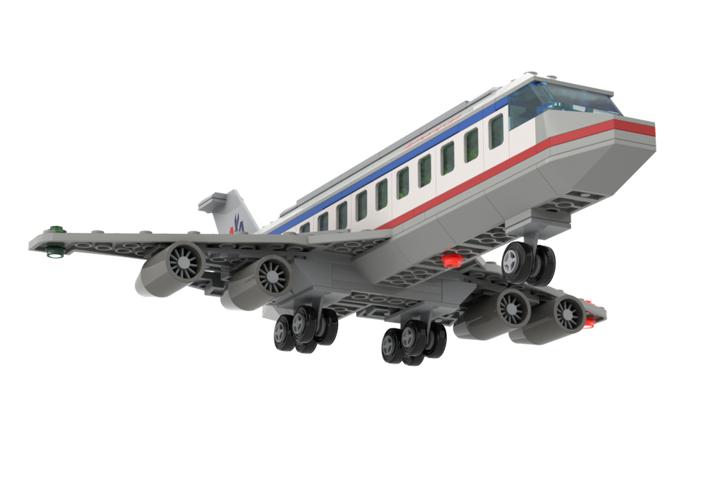 LEGO MOC 1980's Style - American B707 Passenger Jet Airplane by Brick ...