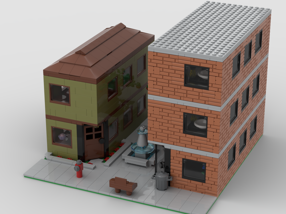 Lego Moc Restaurant And Hotel By Makary Rebrickable Build With Lego