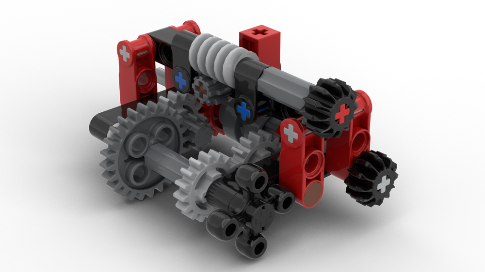 Lego Moc Rotation Controlled Gearbox By 2in1 Rebrickable Build With