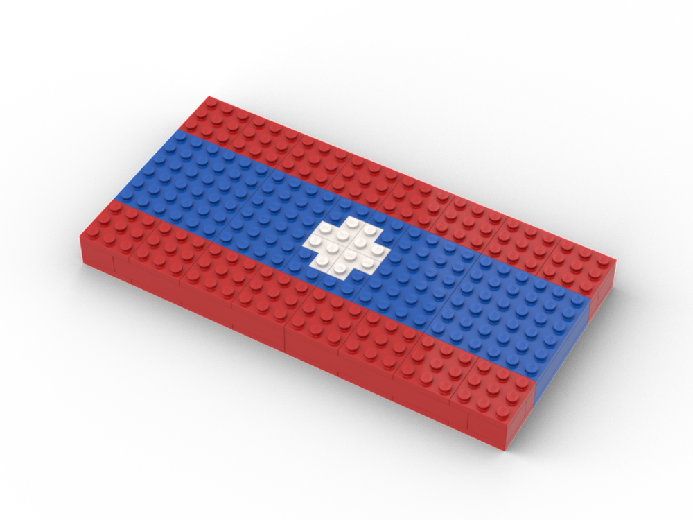 Lego Moc Laos National Flag By Ryanwongjh Rebrickable Build With Lego