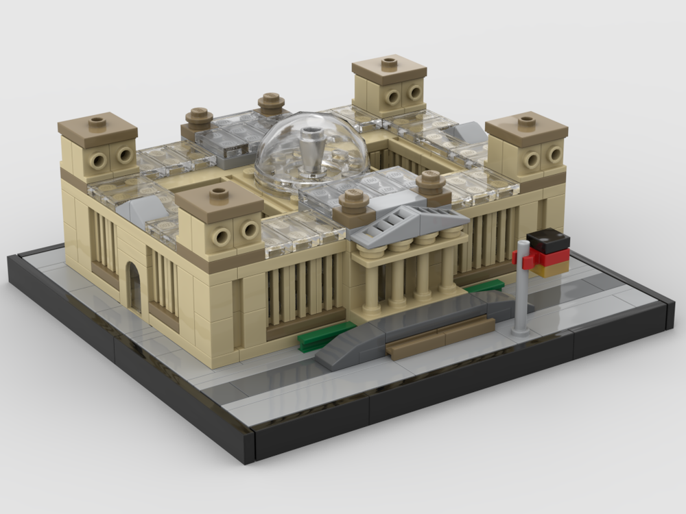 LEGO MOC Reichstag - Berlin - 1:1200 by Rauy | Rebrickable - Build with ...