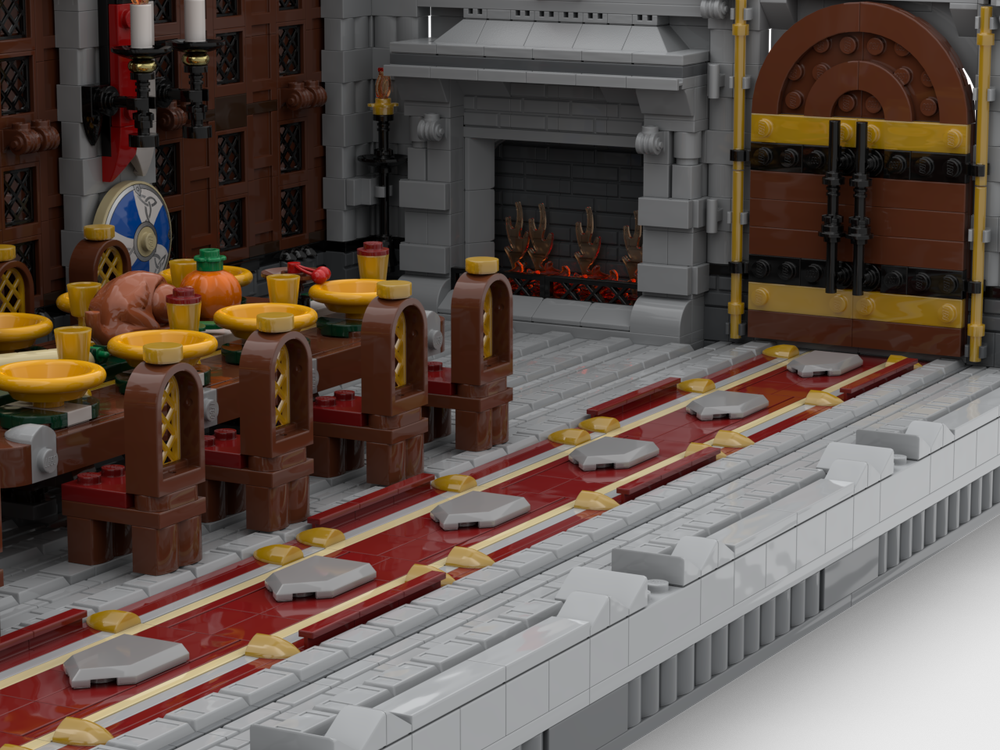 LEGO MOC Medieval Dining Hall by Huebre | Rebrickable - Build with LEGO