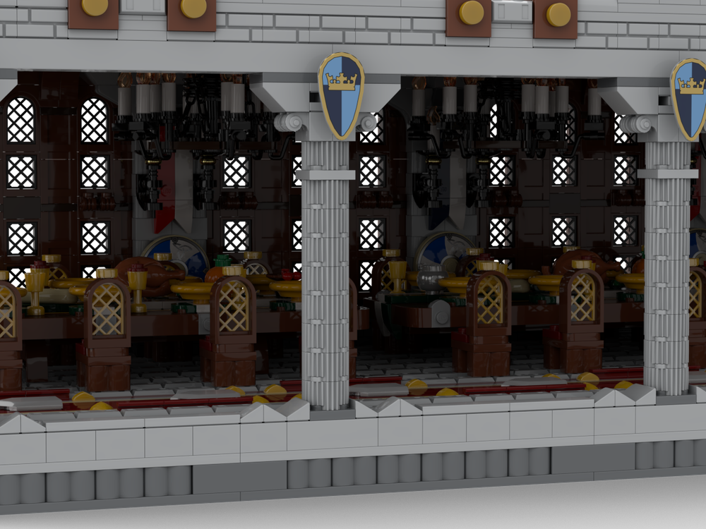 LEGO MOC Medieval Dining Hall by Huebre | Rebrickable - Build with LEGO