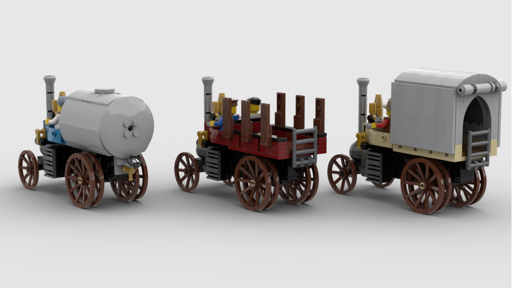 LEGO MOC Steam Wagons by Rocket Racer318 | Rebrickable - Build with LEGO