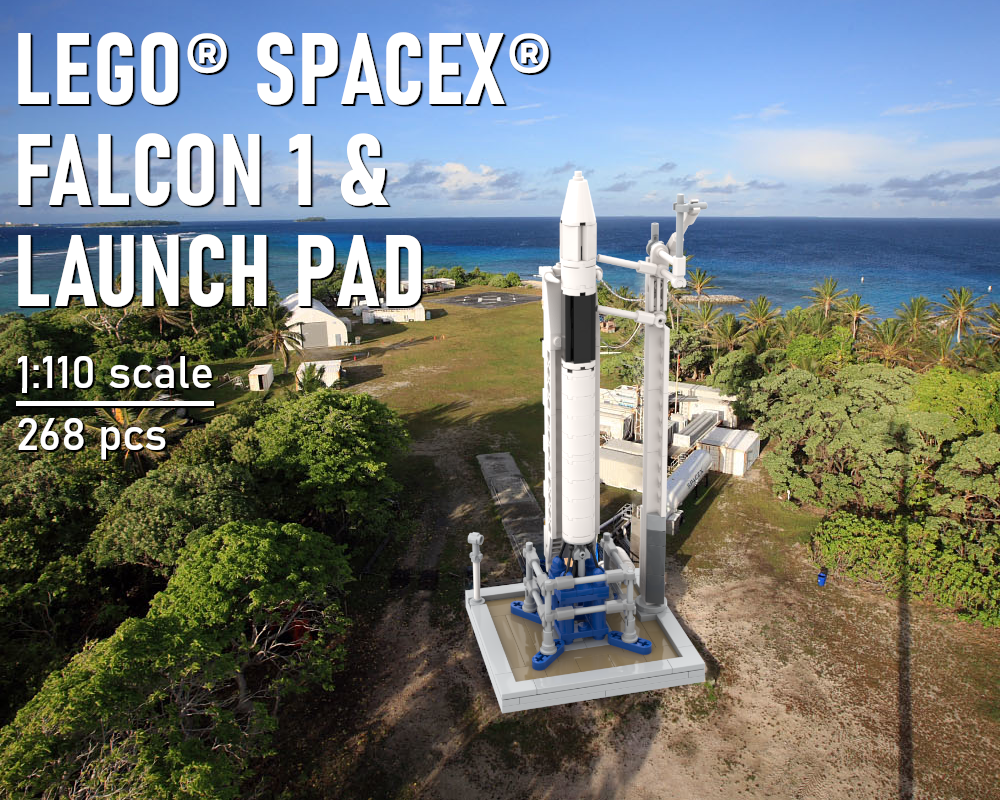 LEGO MOC SpaceX Falcon 1 & Launch Pad [Saturn V scale] by 0rig0 ...