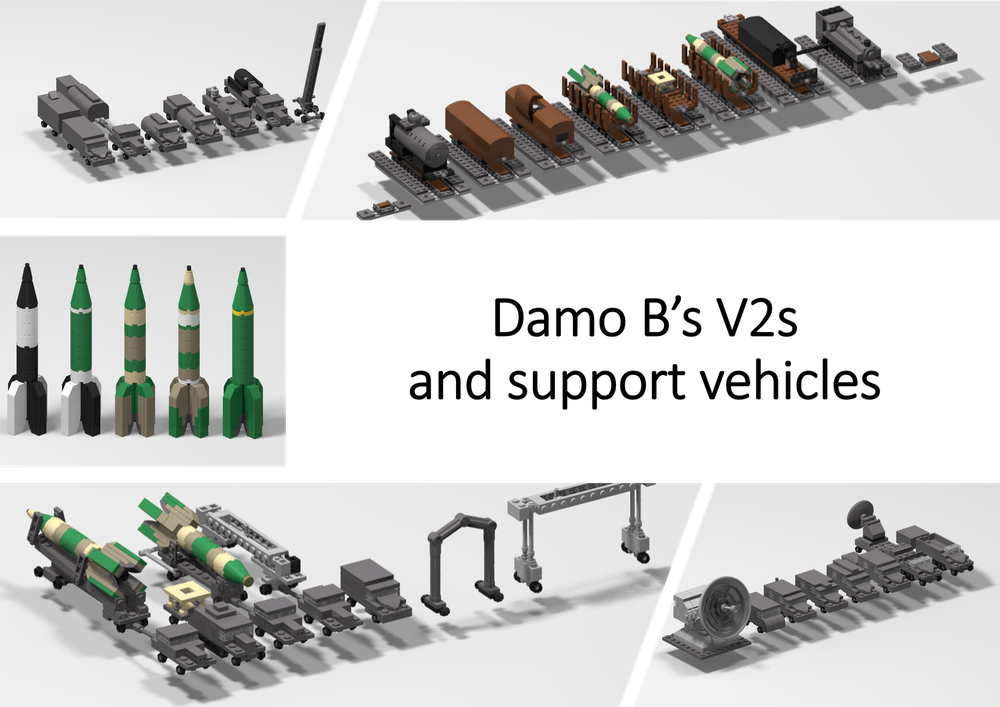 LEGO MOC DamoB's V2 rockets and support vehicles by DamoB | Rebrickable ...