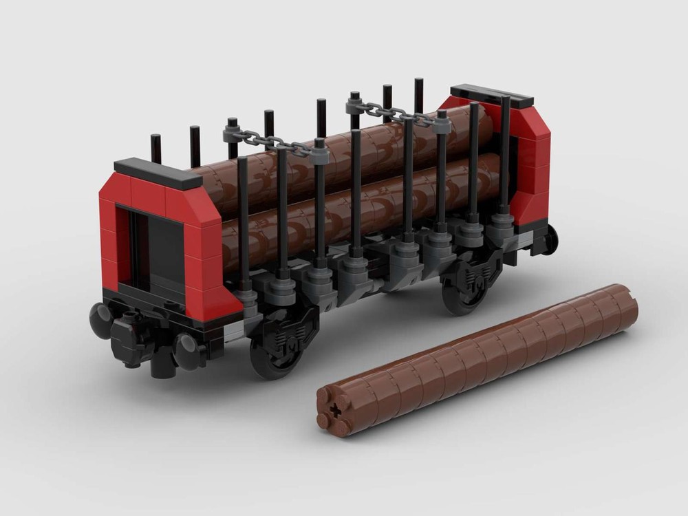 Lego Moc Logging Railcart By Lefisch Rebrickable Build With Lego