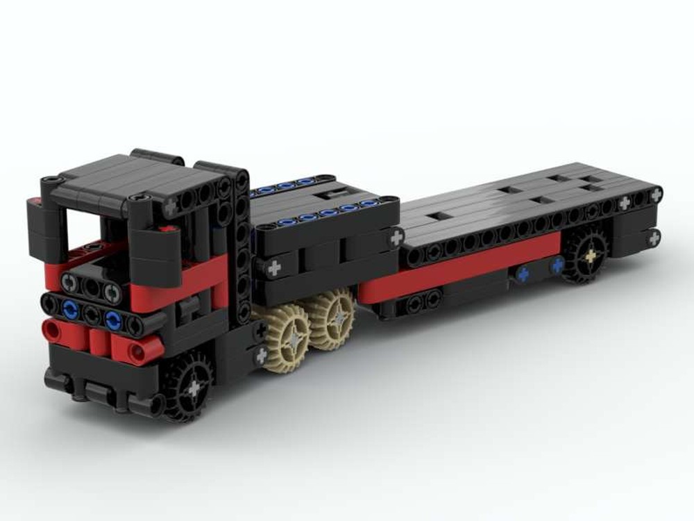 LEGO MOC Low Loader for Tractor Truck by Philtech | Rebrickable - Build ...