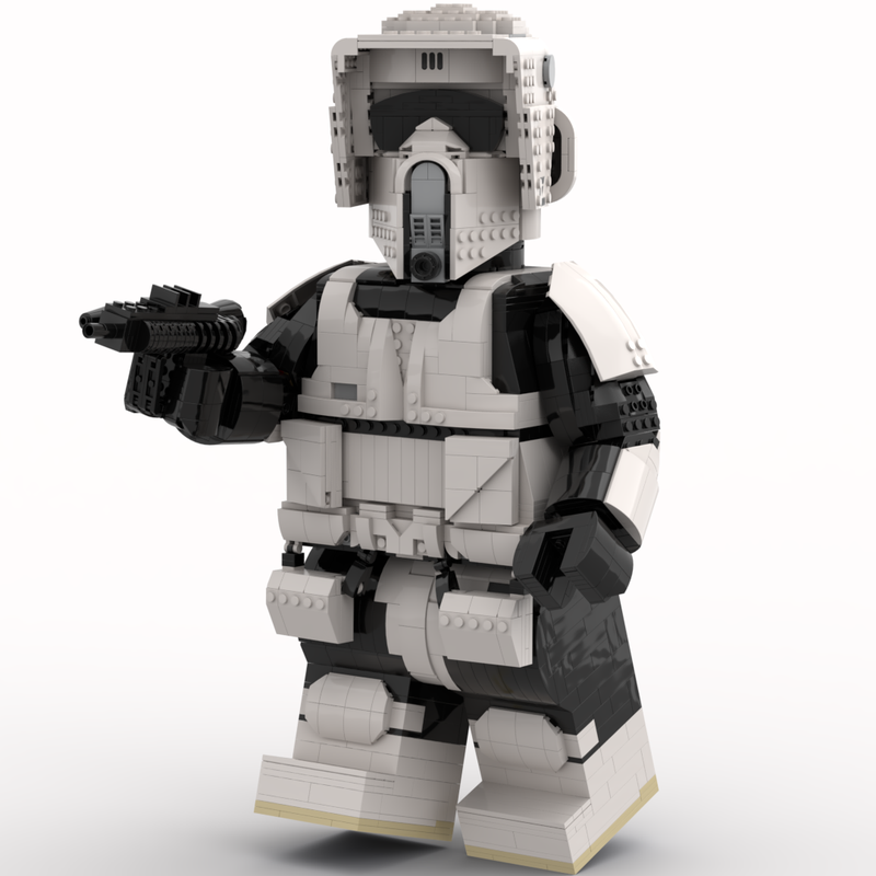 LEGO MOC Scout Trooper Mega Figure (fits official Lego Helmet) by Albo ...
